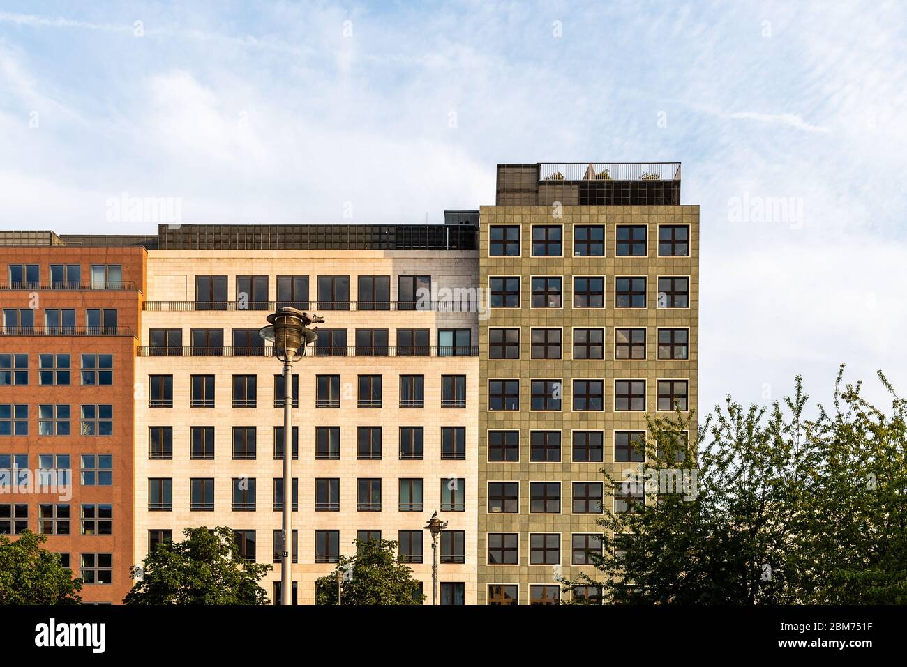 Front View of Residential and Office Buildings in Berlin Mitte, Germany ...