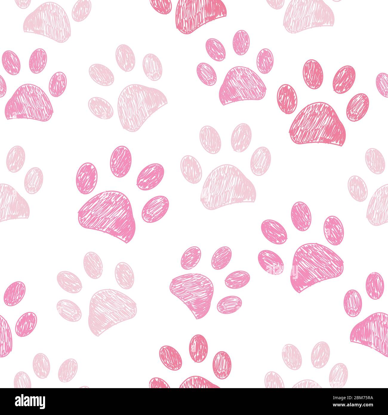 Seamless pink colored paw print background Stock Vector Image & Art - Alamy