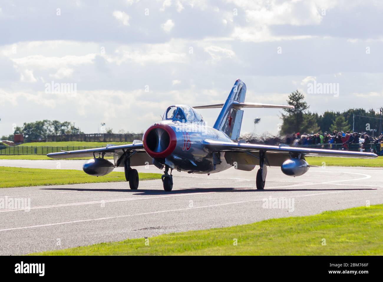 MiG 15 "Fagot" take off from Duxford Imperial War Museum Duxford Stock ...