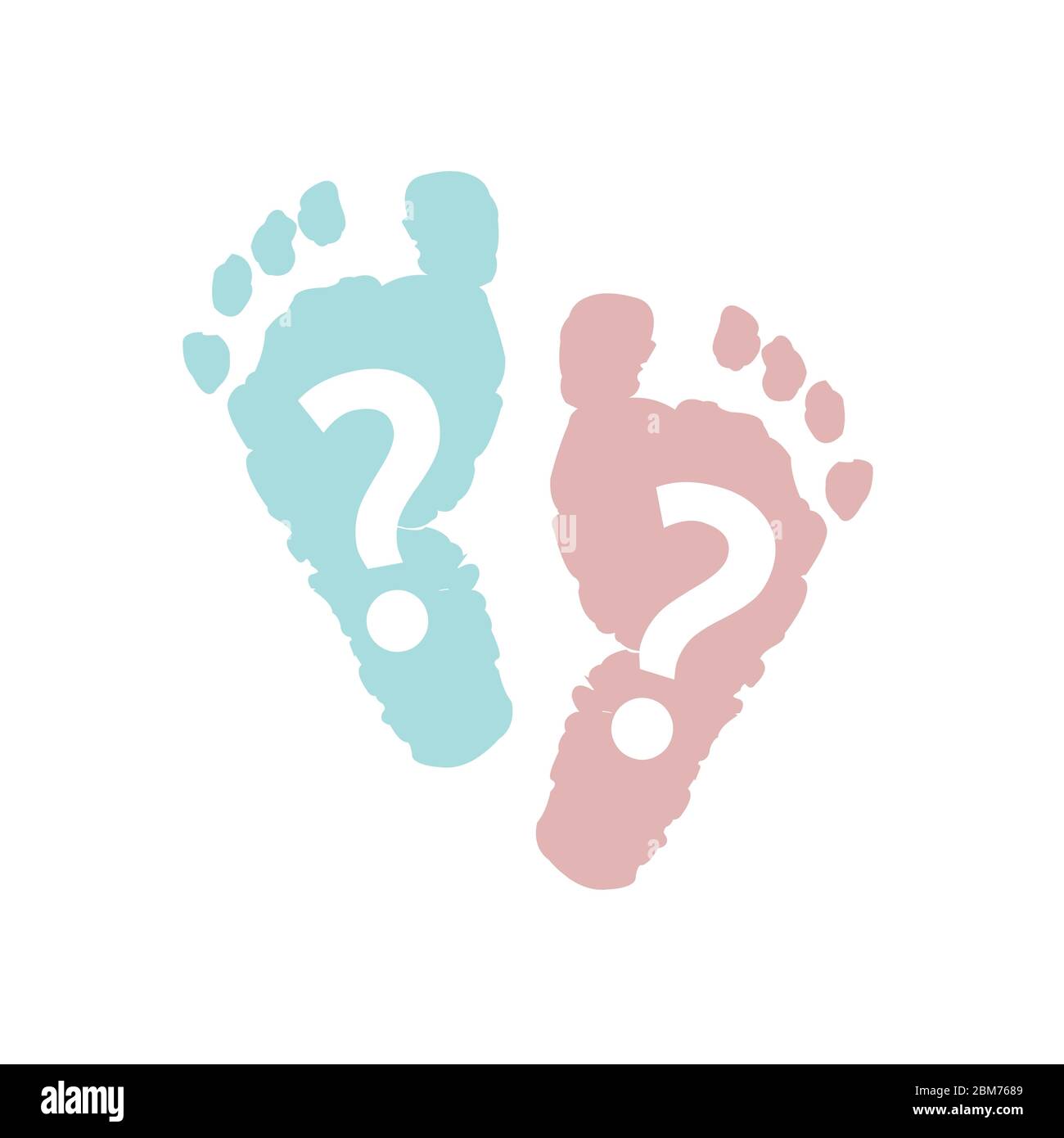 Baby foot prints. Baby girl baby boy. Twin baby symbol. light pink and ...