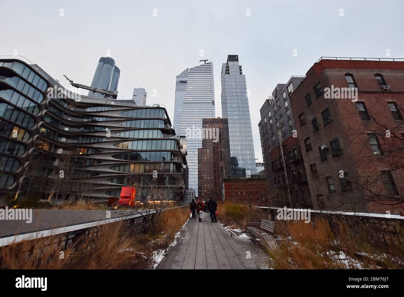 Manhattan, New York, USA - December 2019. The High Line , public park ...