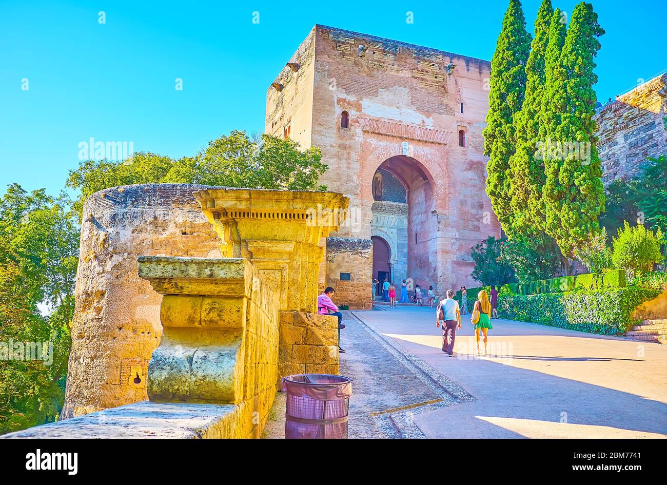GRANADA, SPAIN - SEPTEMBER 25, 2019: The Gate of Justice of Alhambra is ...