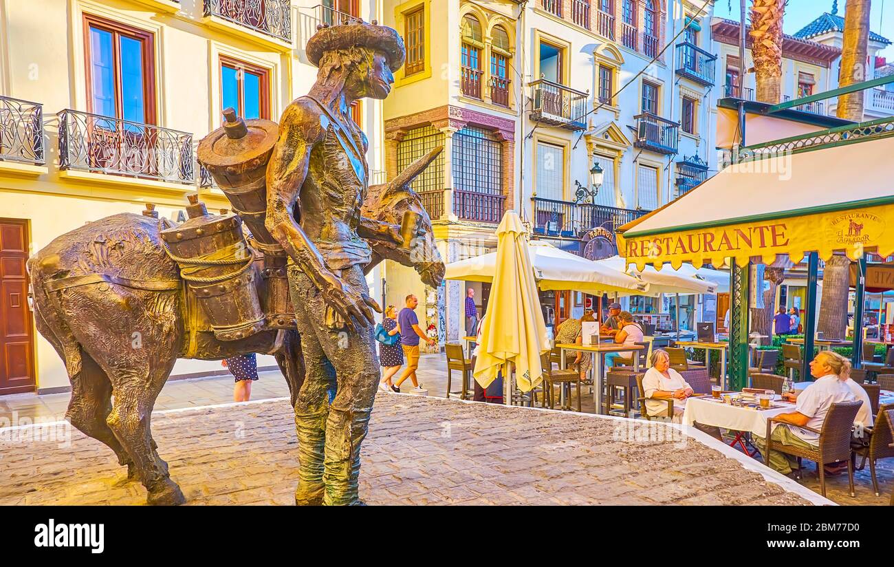 GRANADA, SPAIN - SEPTEMBER 25, 2019: The Water Carrier (Aguador) statue ...
