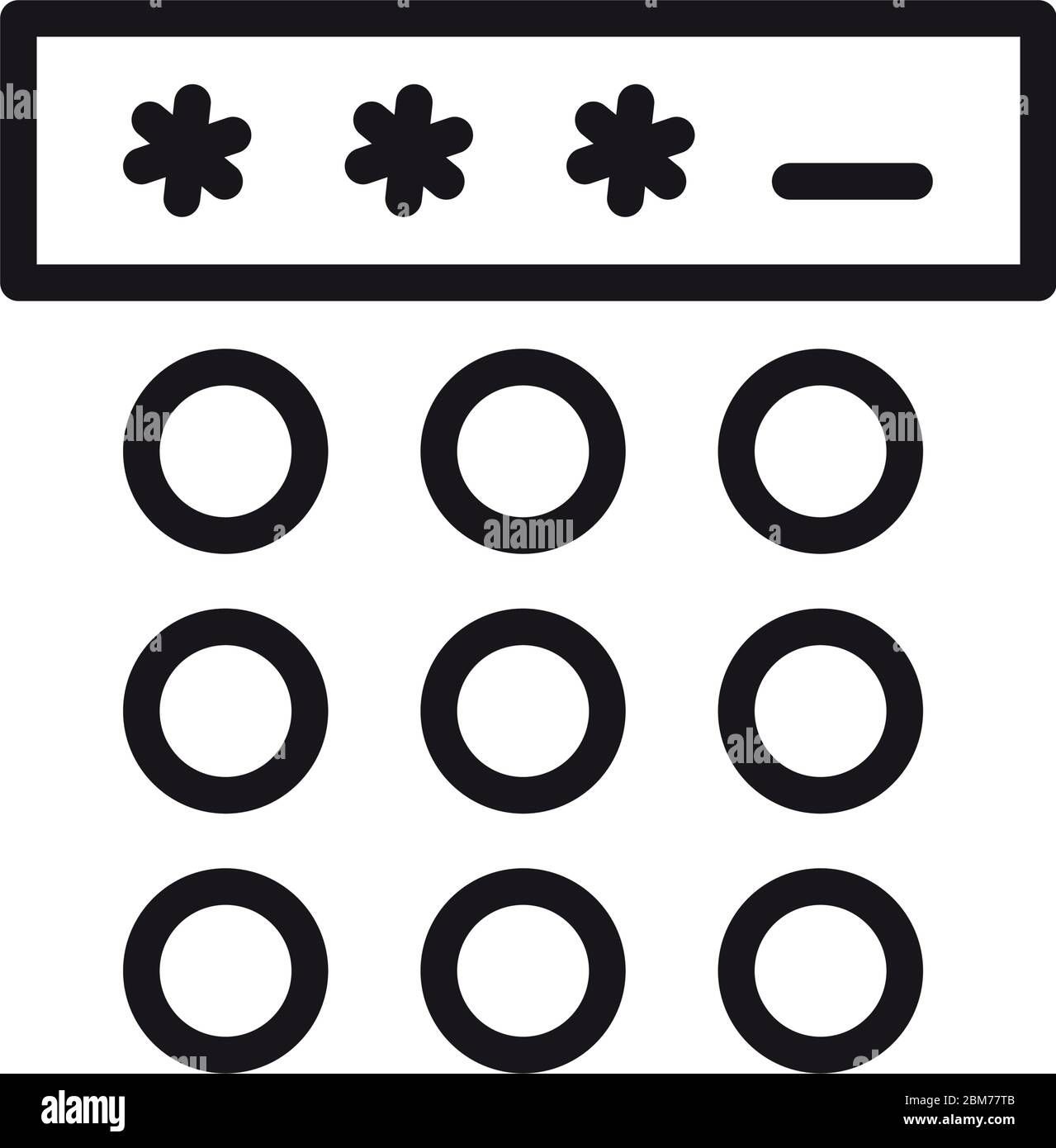 cyber security concept, password keyboard icon over white background ...