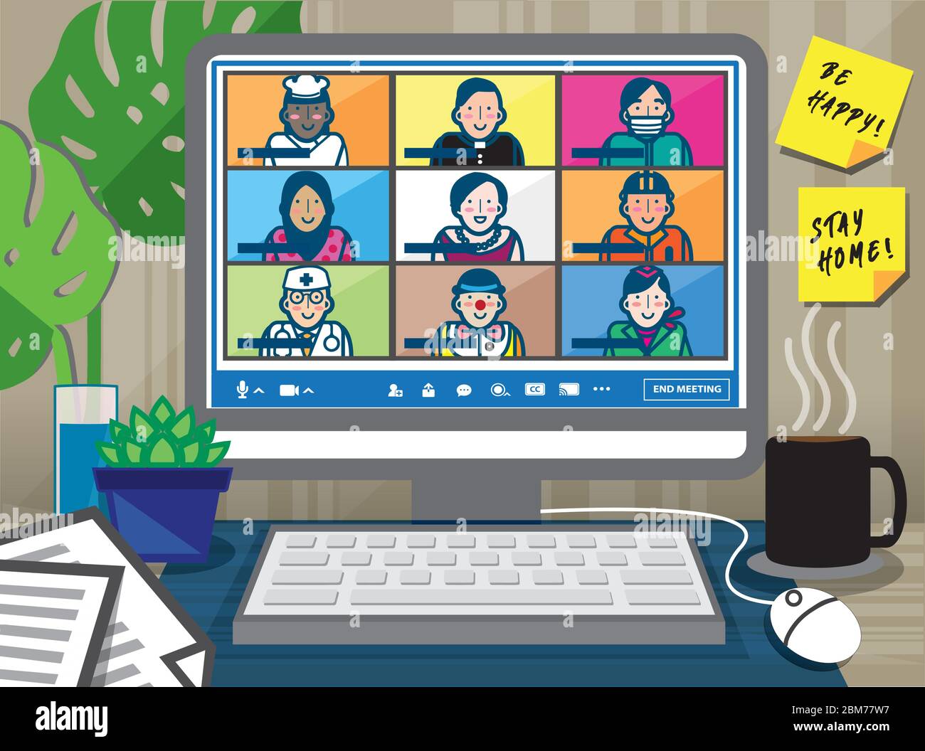 Doctor teleconference Stock Vector Images - Alamy