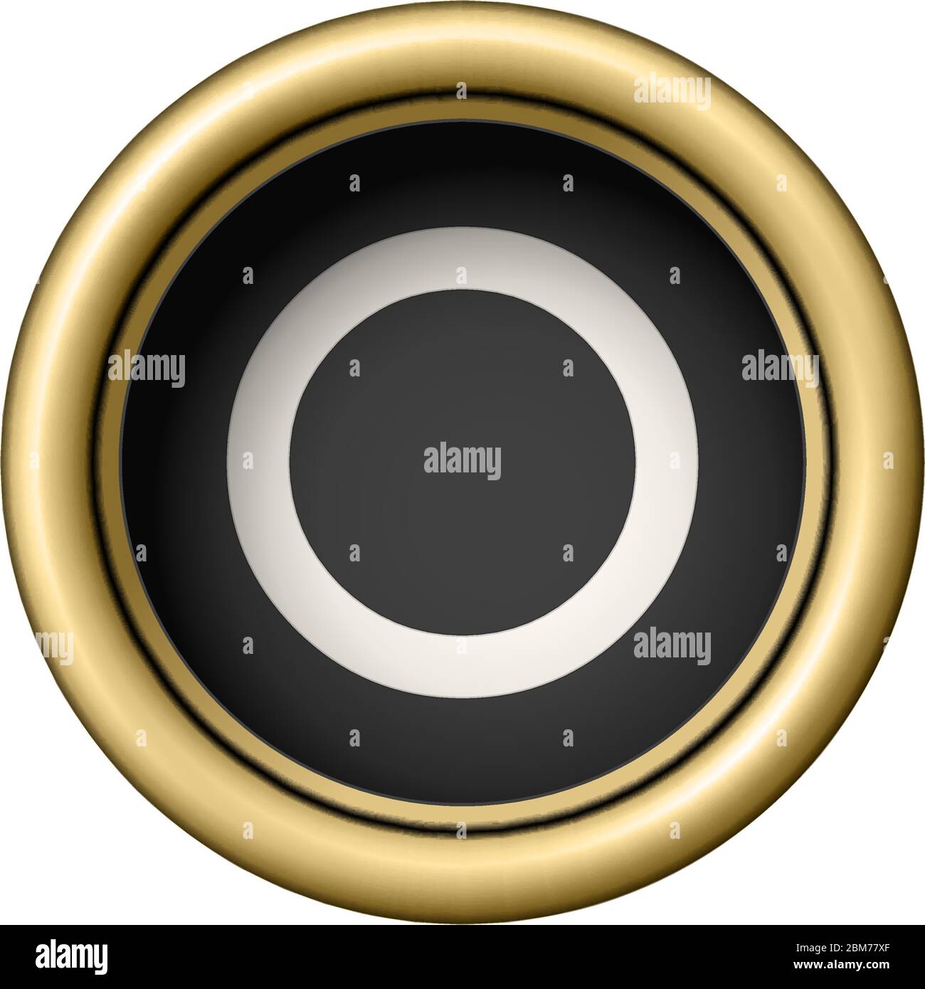 Letter O. Vintage golden typewriter button Stock Vector Image & Art - Alamy