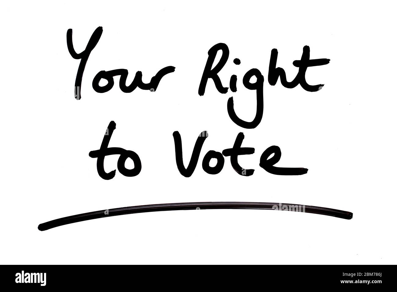 Your Right to Vote handwritten on a white background Stock Photo - Alamy