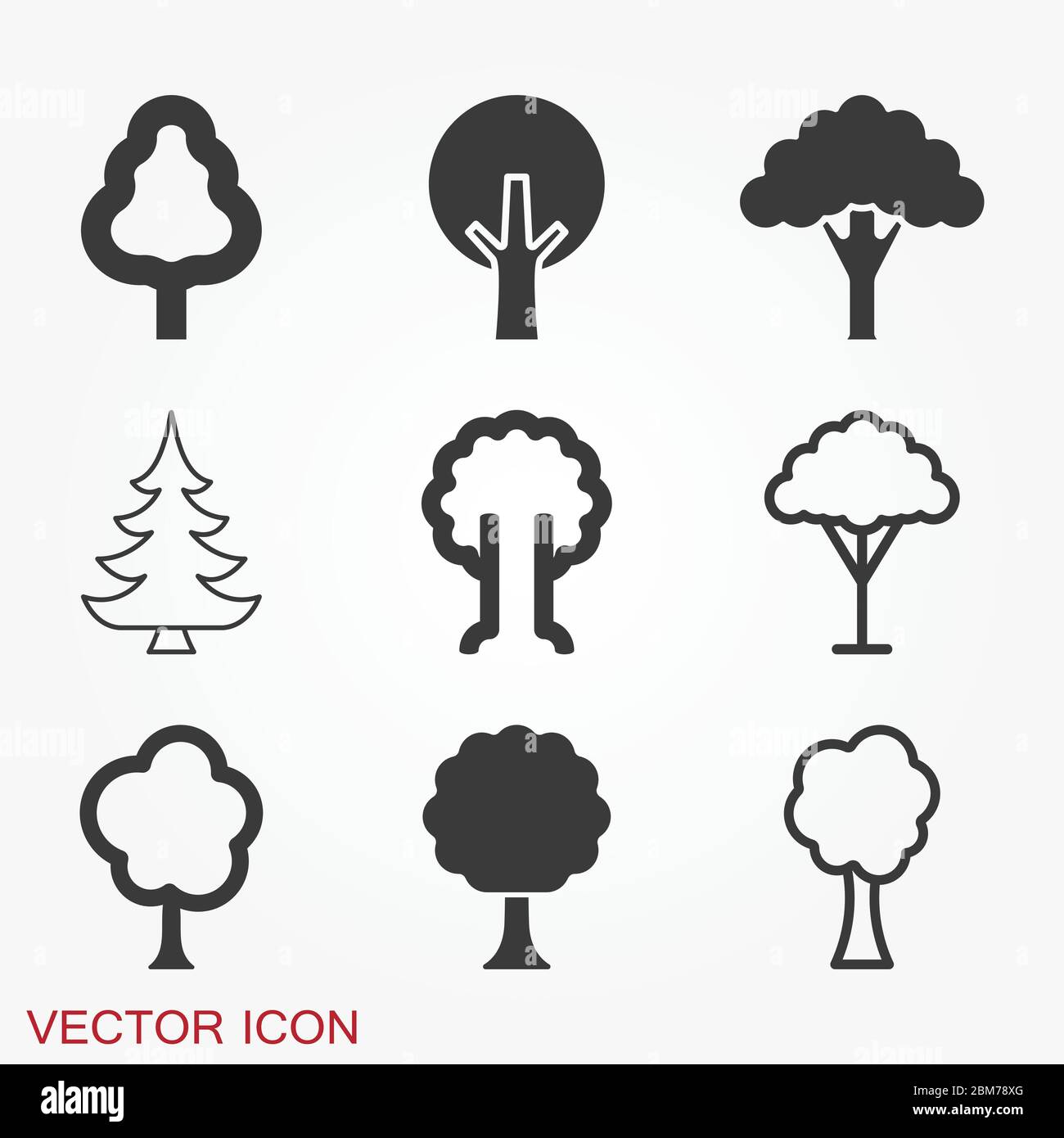 Tree vector icon, trees symbol isolated on background Stock Vector ...