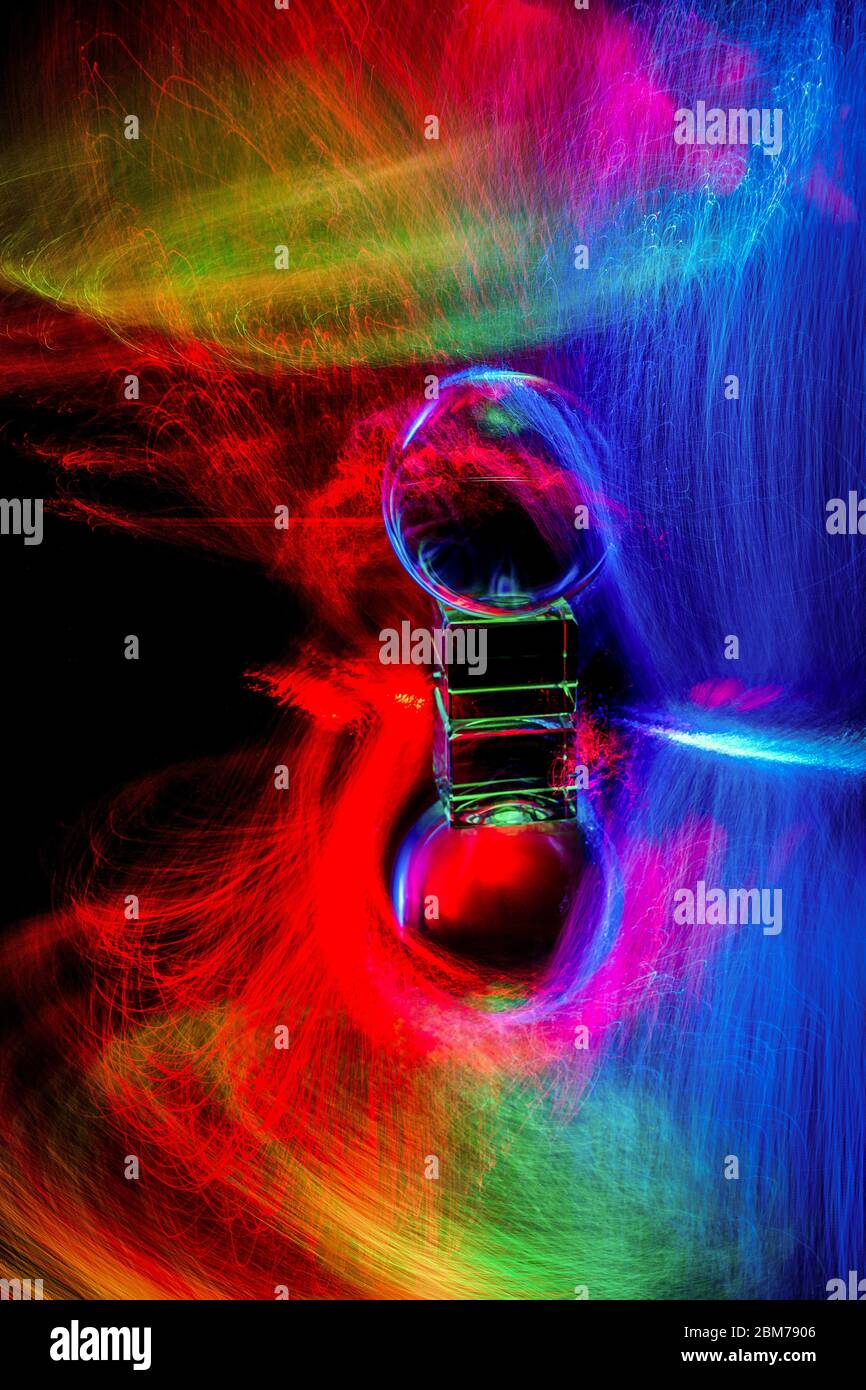 Light Painting with a Glass Ball Stock Photo - Alamy