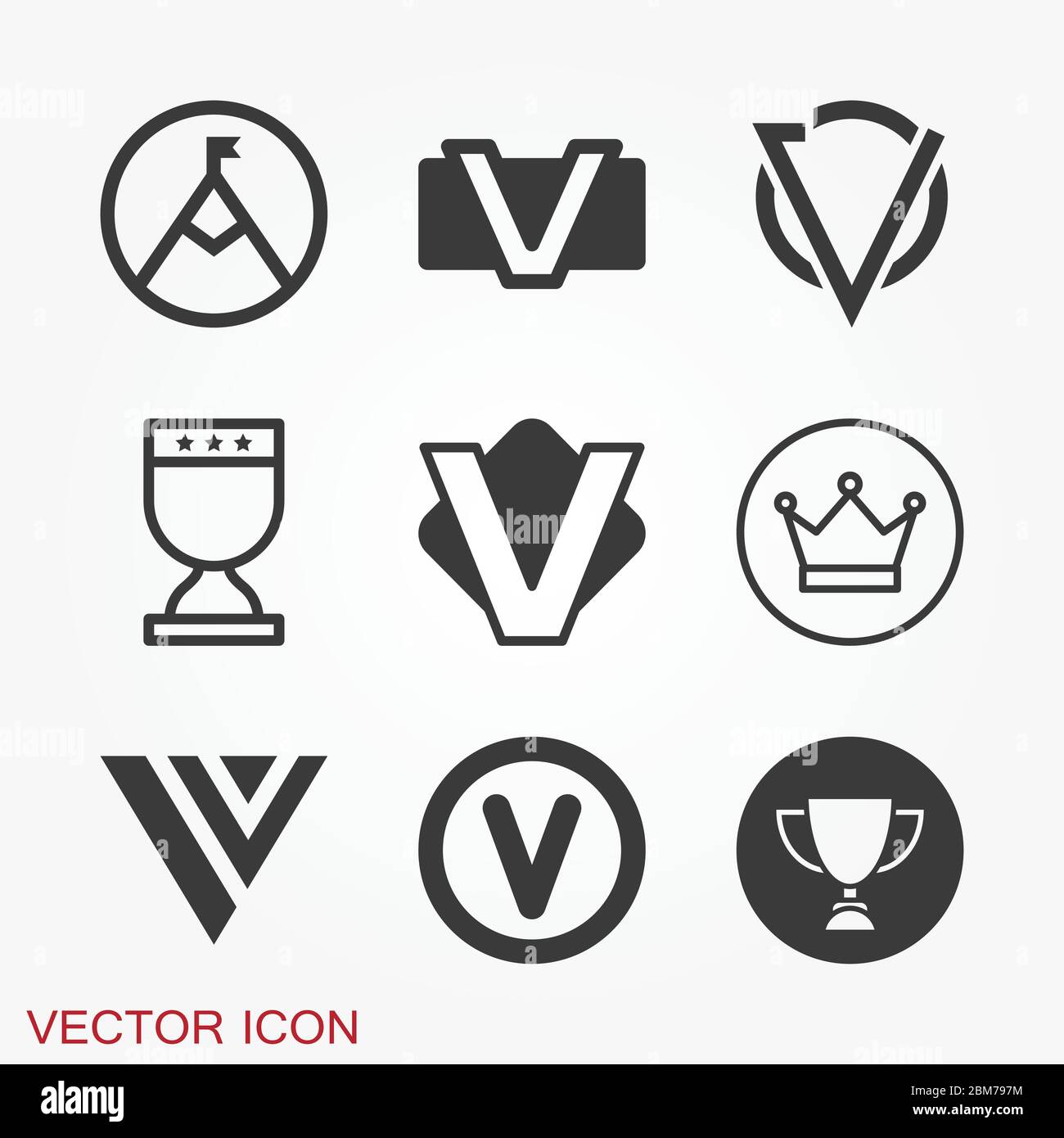 Victory vector icon. Winner symbol isolated on background Stock Vector ...