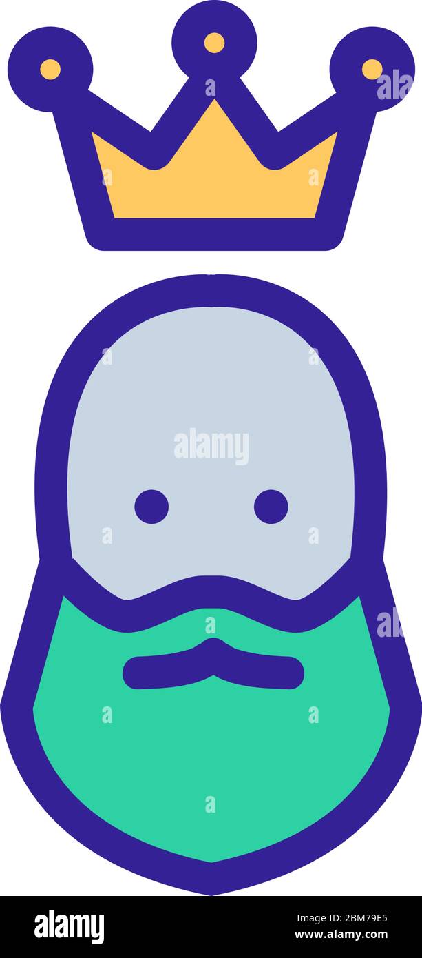 dressing crown on saint icon vector outline illustration Stock Vector ...