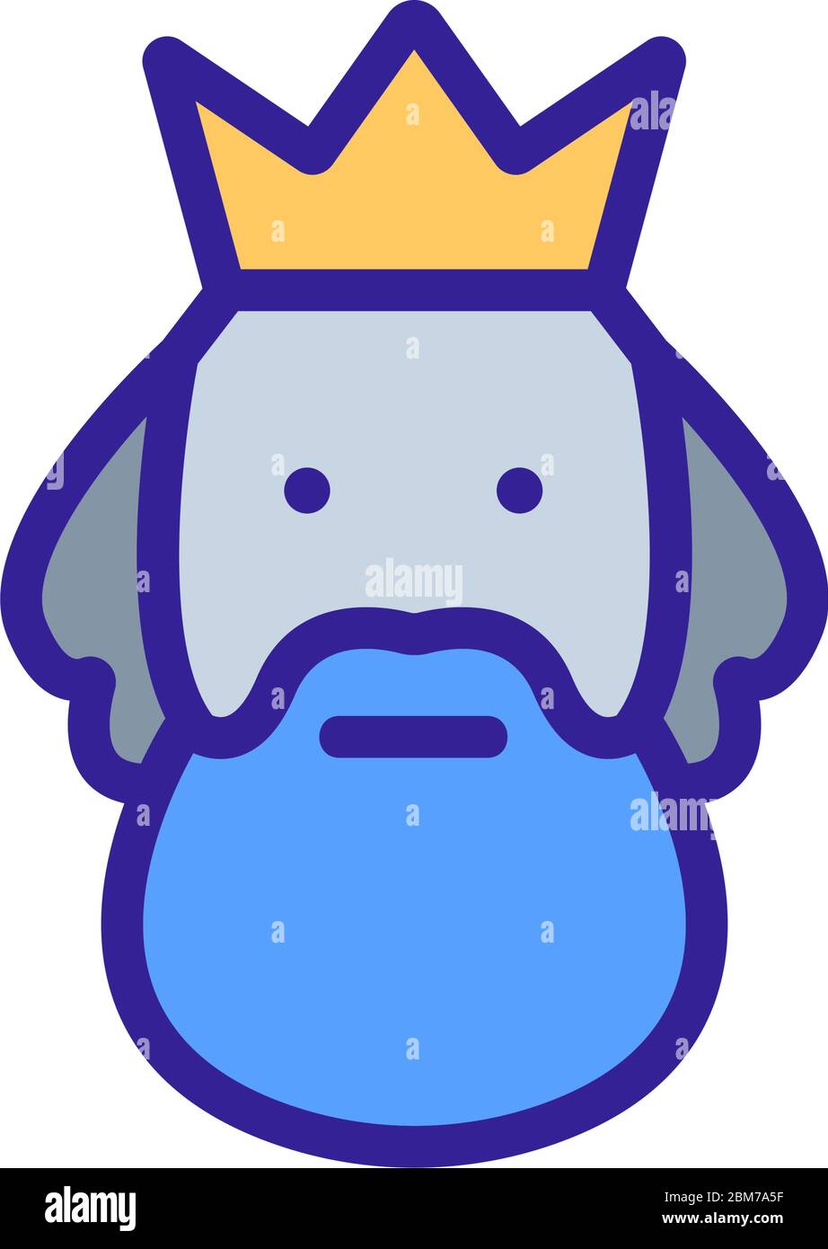 saint with crown icon vector outline illustration Stock Vector Image ...