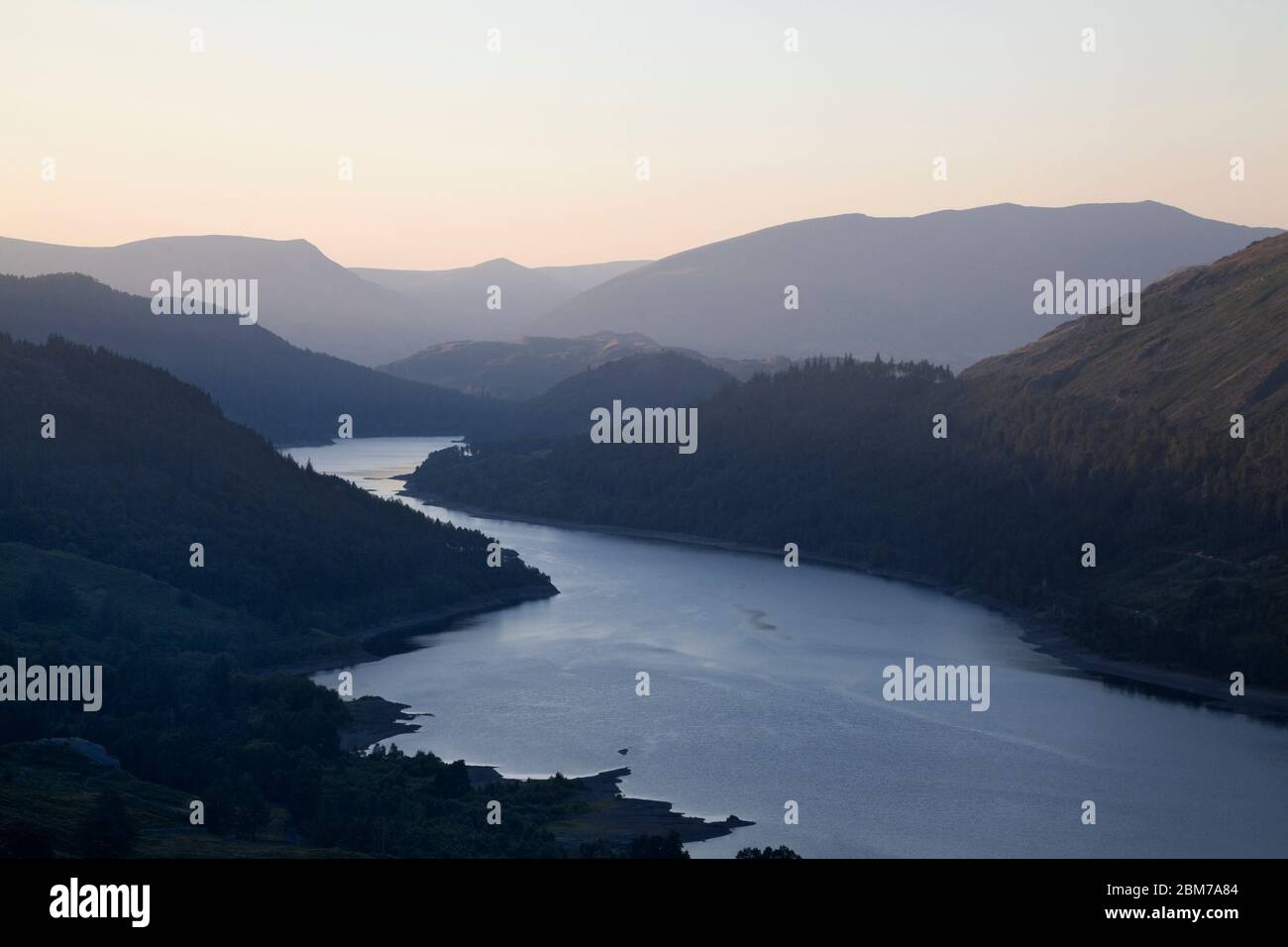Thirlmere Reservoir at sunset, Cumbria, UK Stock Photo - Alamy