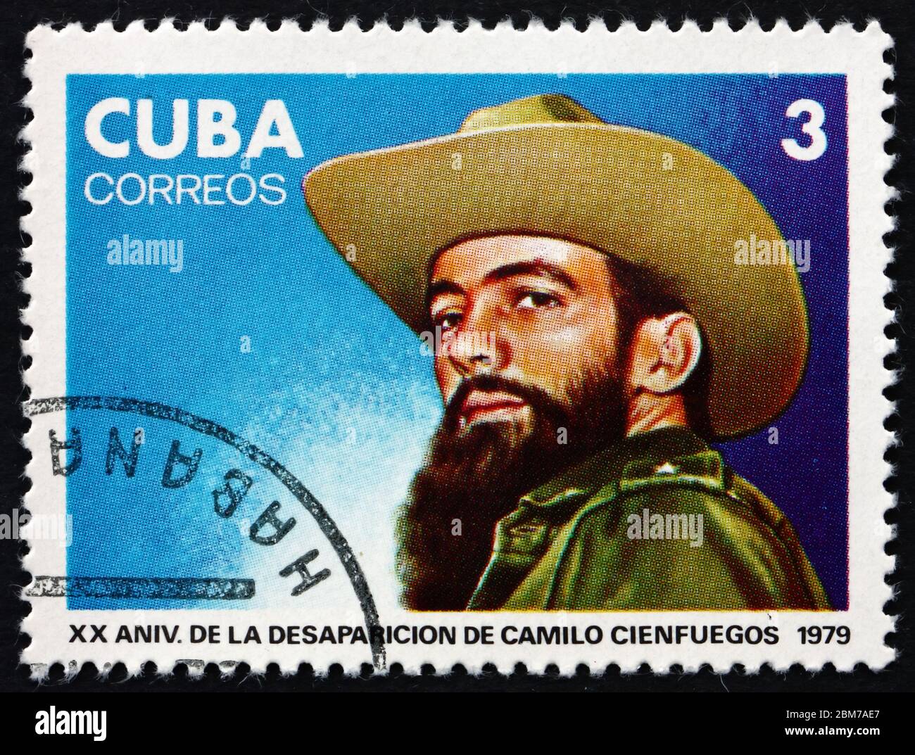 CUBA - CIRCA 1979: a stamp printed in Cuba shows portrait of Camilo ...