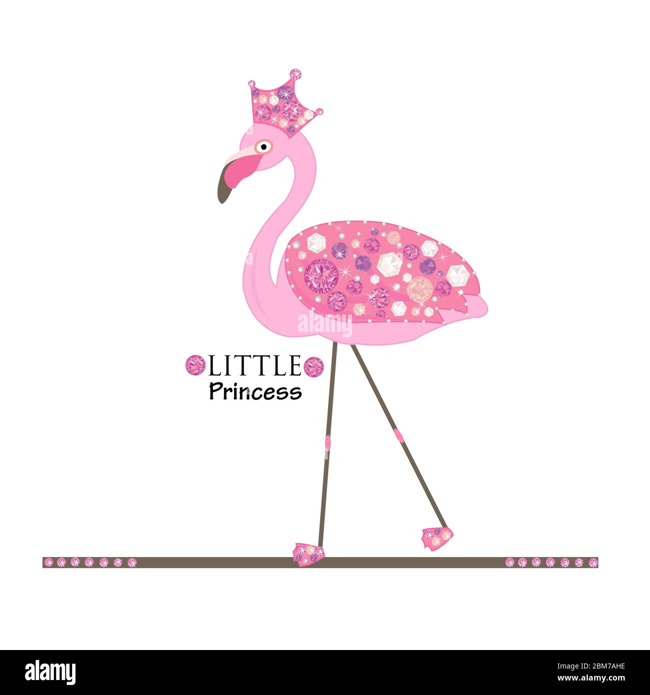 Little Princess. Flamingo. Princess or queen flamingo. Fashion design ...