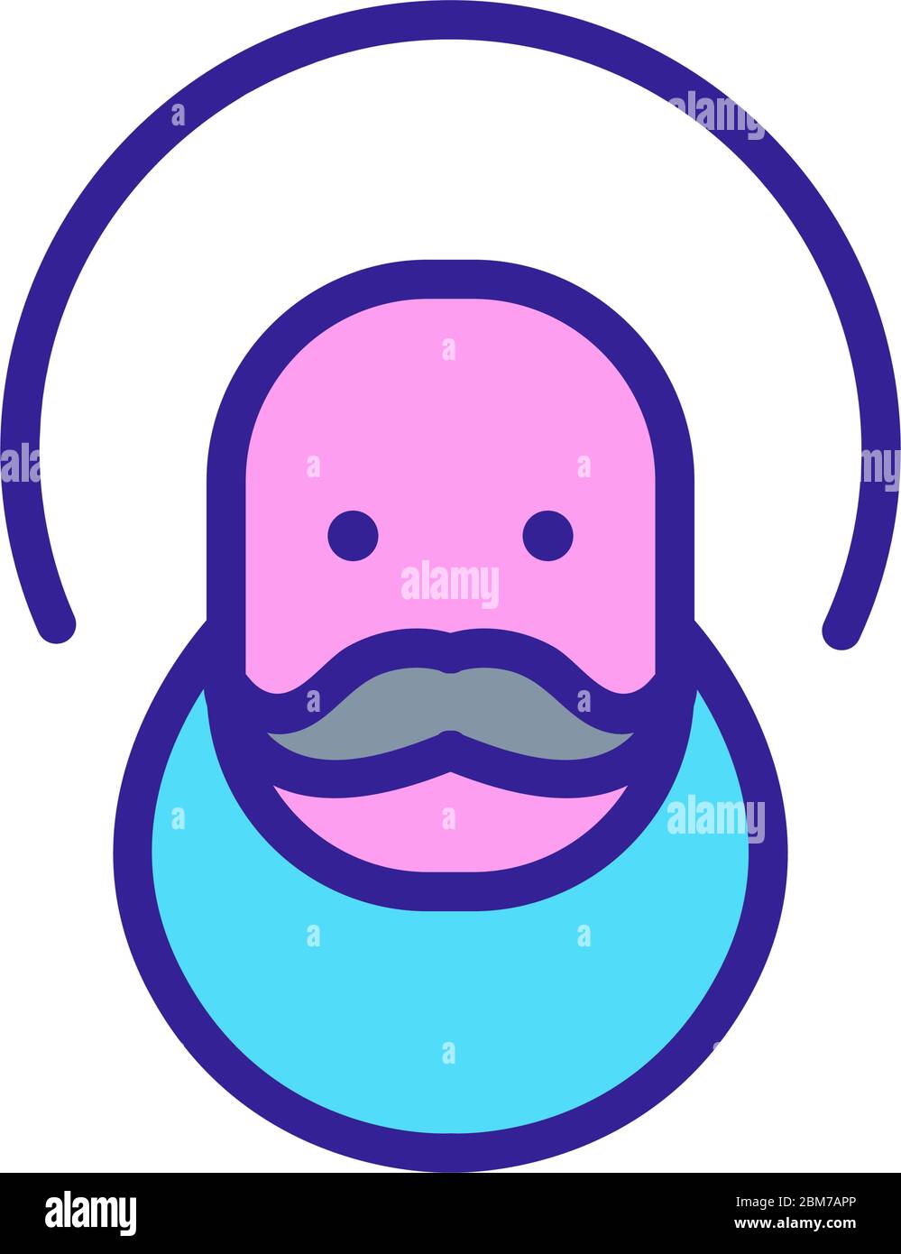 holy face of saint icon vector outline illustration Stock Vector Image ...