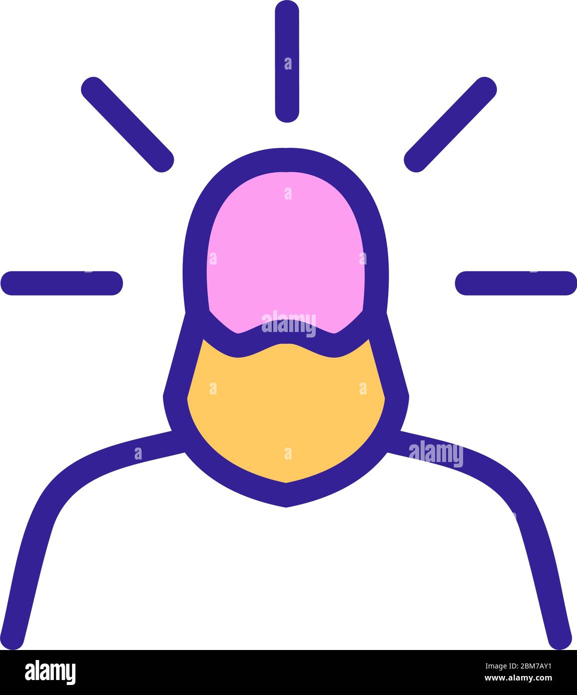 holy radiant figure of saint icon vector outline illustration Stock ...