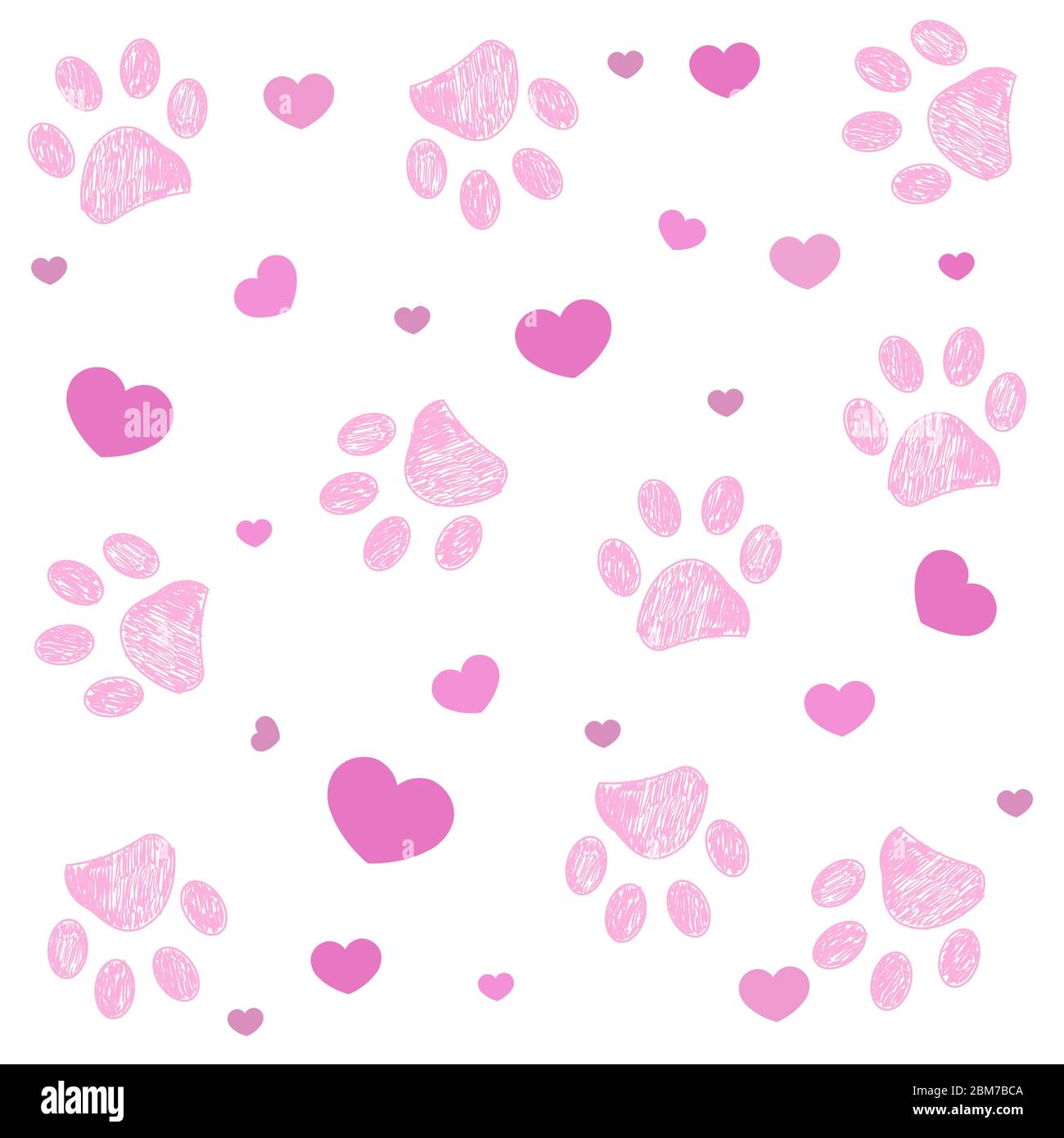 Pink paw print Stock Vector Images - Alamy