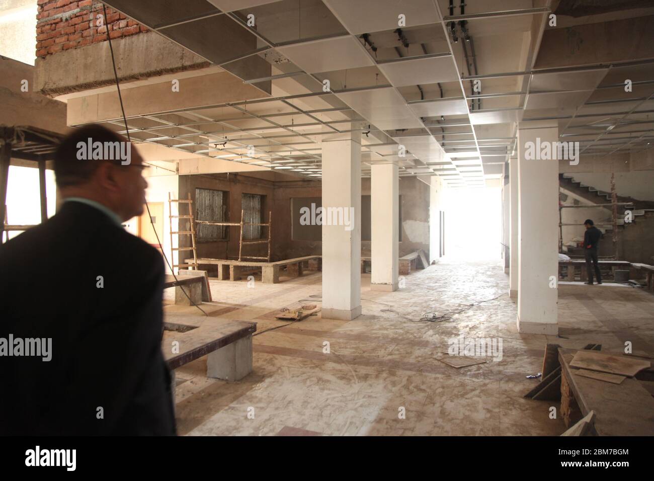 Construction Building, Interior Work, Workers under construction ...