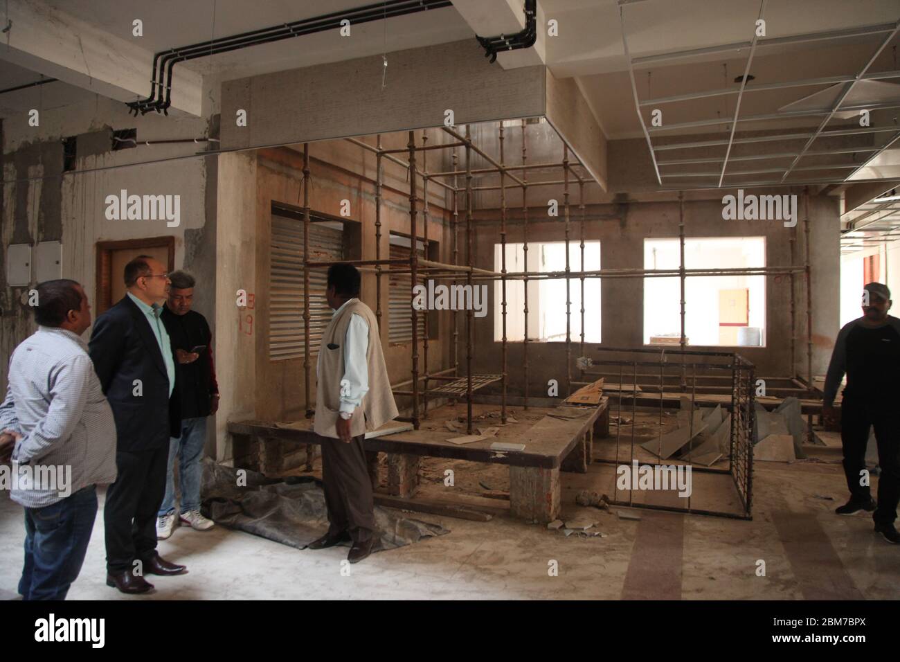 Construction Building, Interior Work, Workers under construction ...