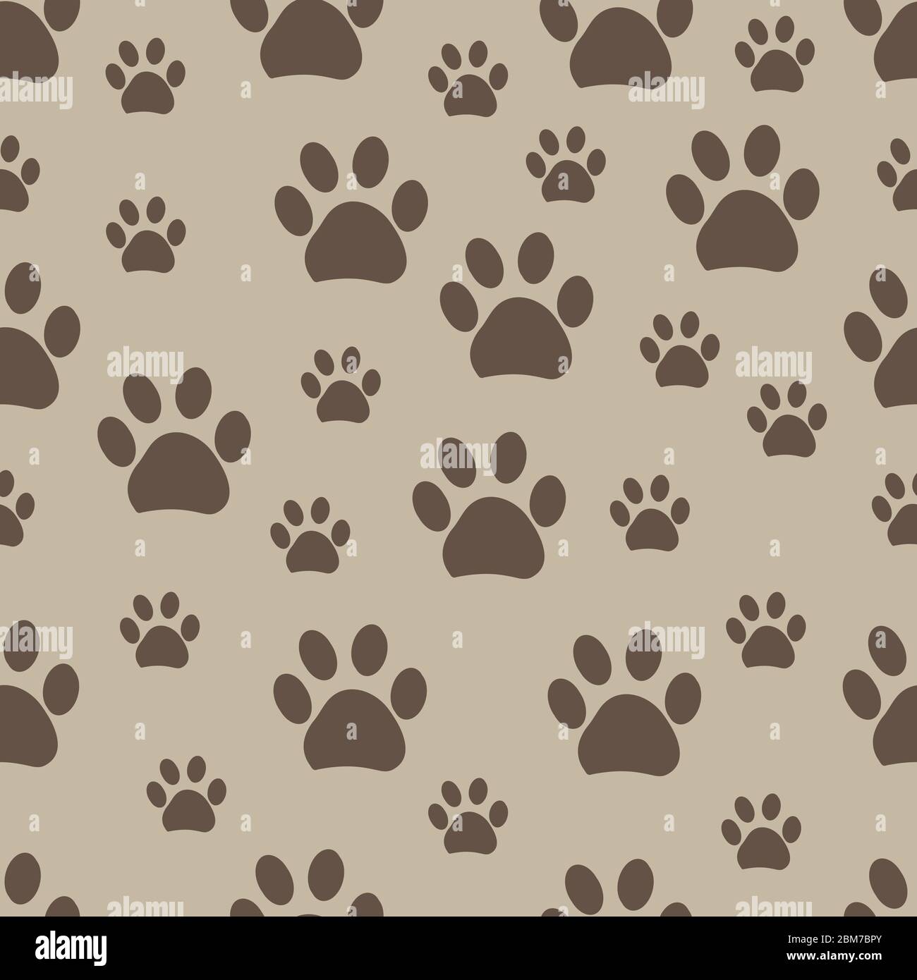 Brown paw print pattern background Stock Vector Image & Art - Alamy
