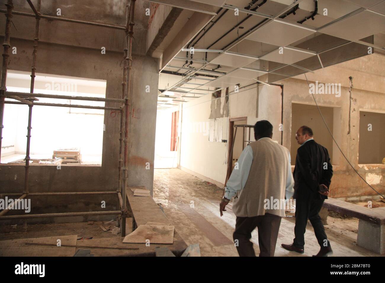 Construction Building, Interior Work, Workers under construction ...