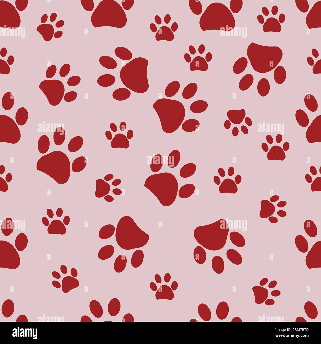 Red Paw Print Background