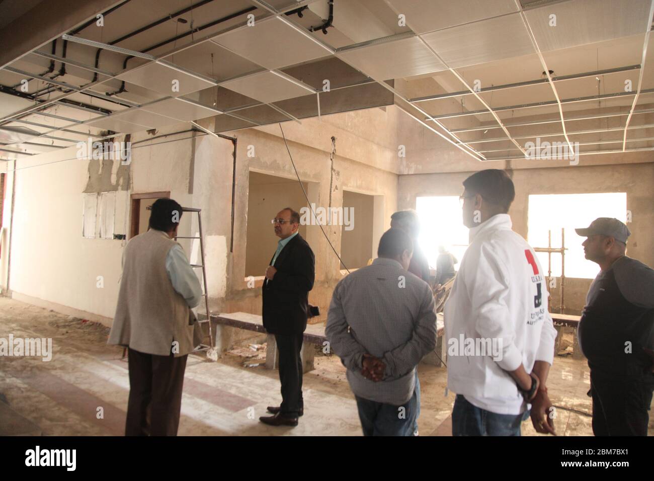 Construction Building, Interior Work, Workers under construction ...