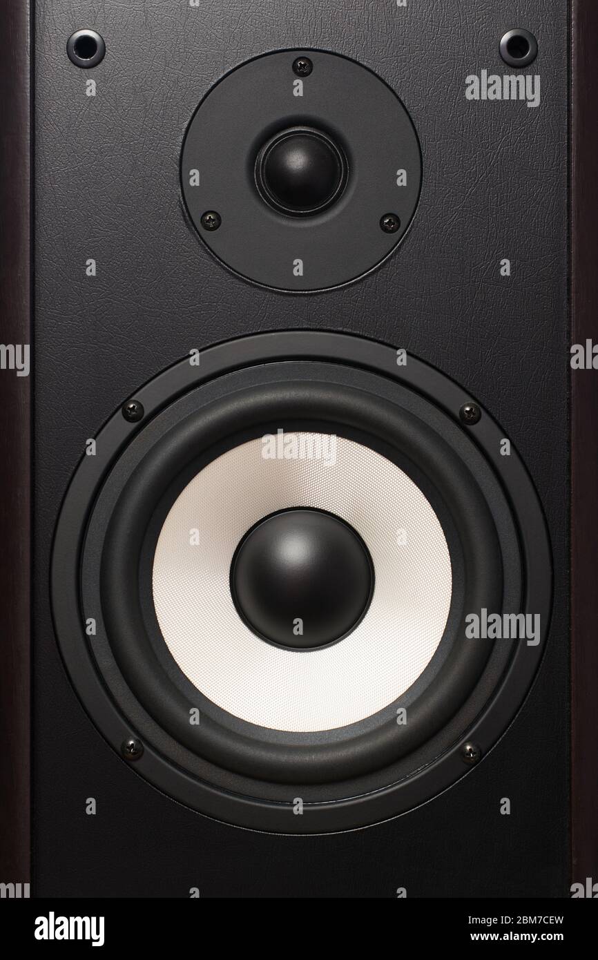 front of the audio speaker, with a white round speaker Stock Photo - Alamy