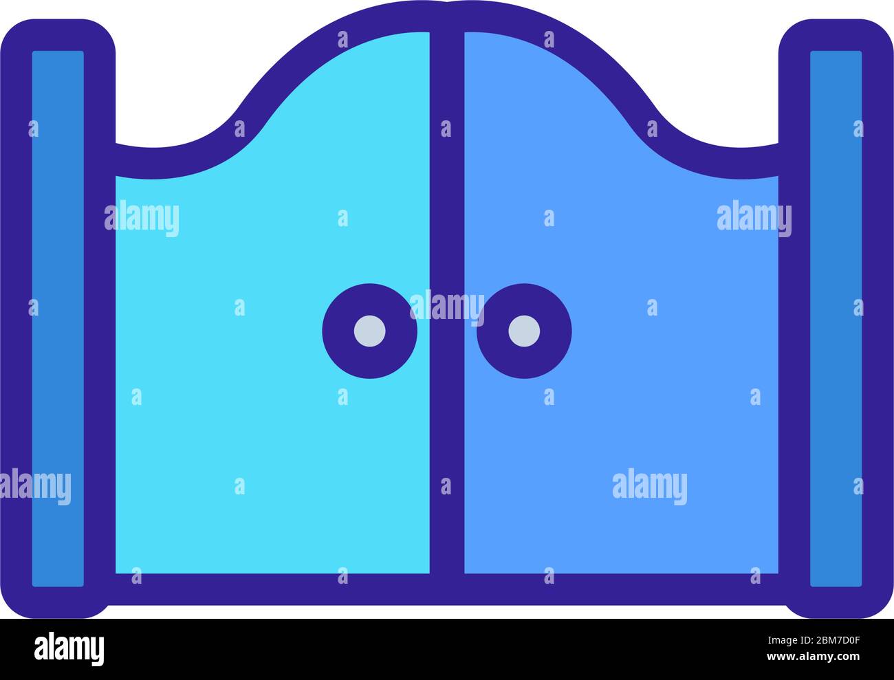 wave-shaped entry gate icon vector outline illustration Stock Vector ...