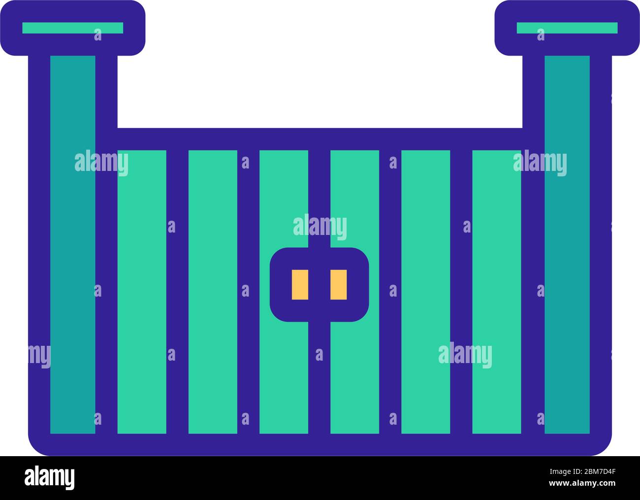 vertical block entrance gates icon vector outline illustration Stock ...