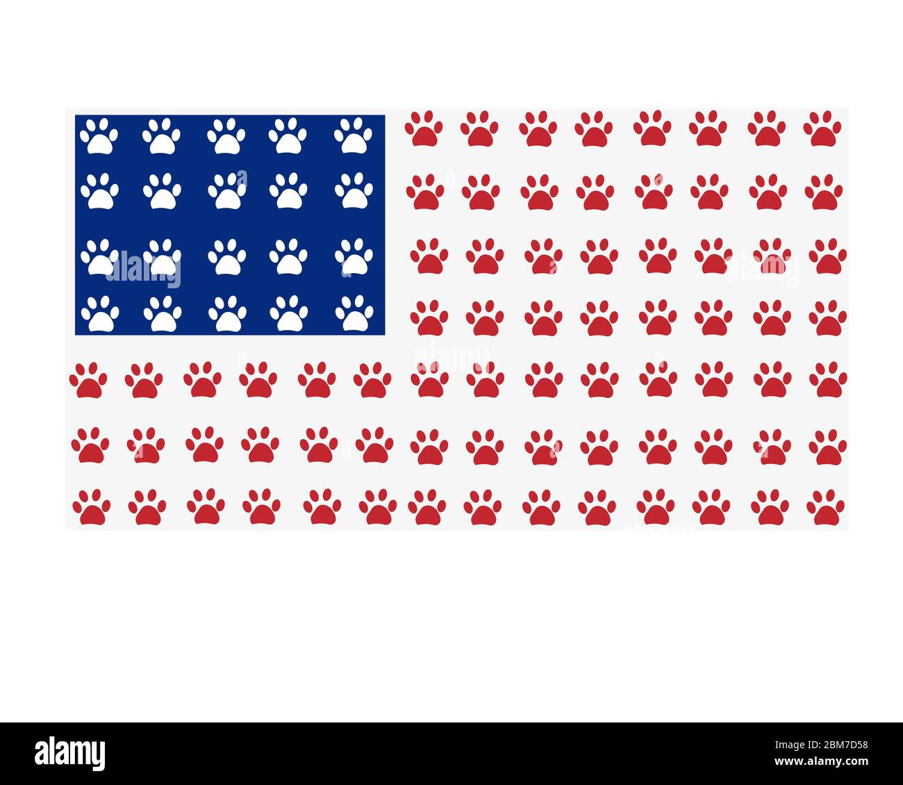 Dog flag american walk hi-res stock photography and images - Alamy