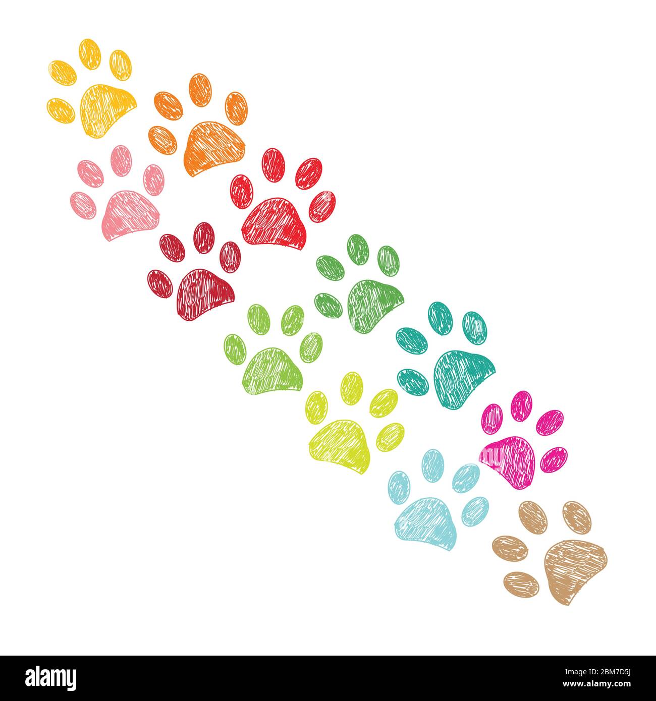 Colorful paw print vector background Stock Vector Image & Art - Alamy