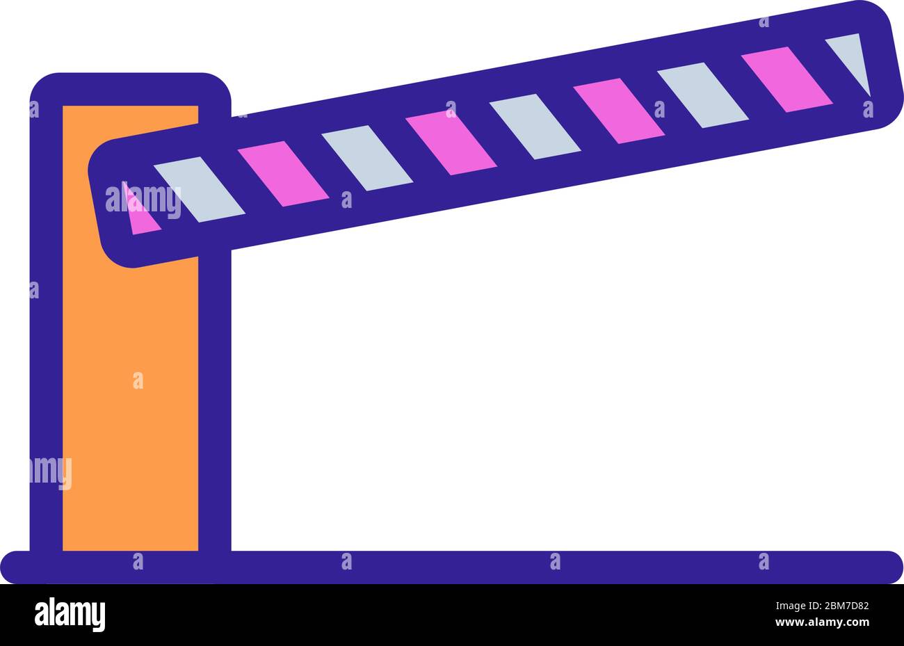 safety barrier icon vector outline illustration Stock Vector Image ...