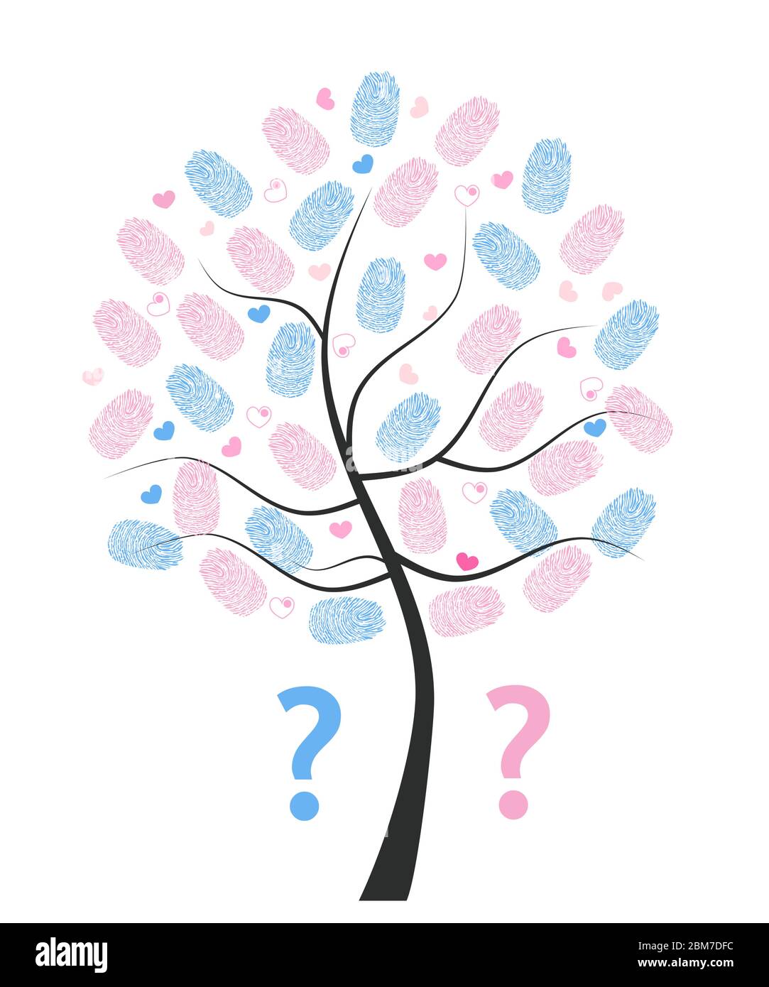 Baby shower greeting card. Baby gender reveal. Baby girl. Baby boy ...