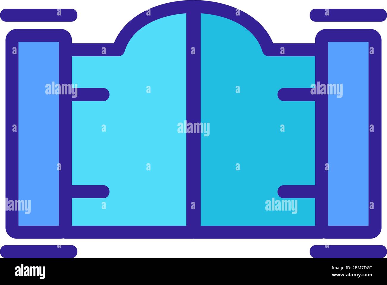 concrete entrance gate icon vector outline illustration Stock Vector ...