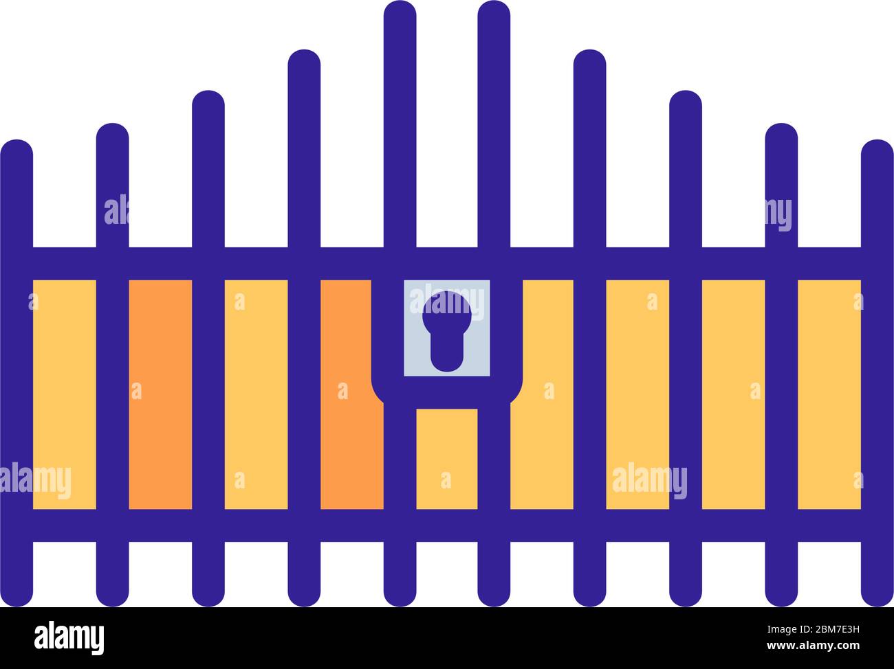 locked with lock checkpoint icon vector outline illustration Stock ...