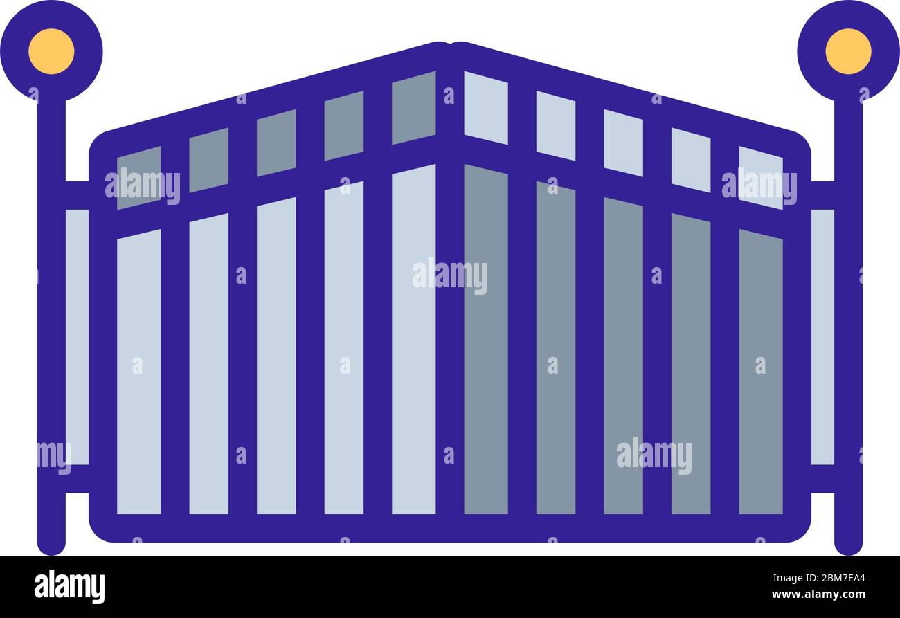 decorative entrance gate icon vector outline illustration Stock Vector ...