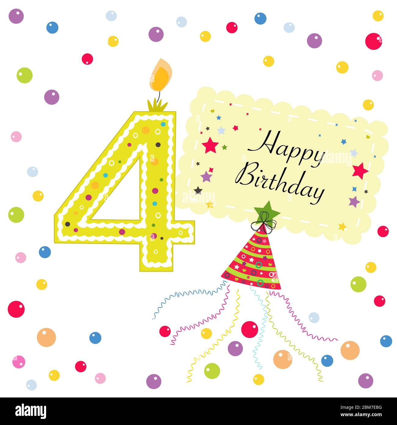 Number 4 birthday girl hi-res stock photography and images - Alamy