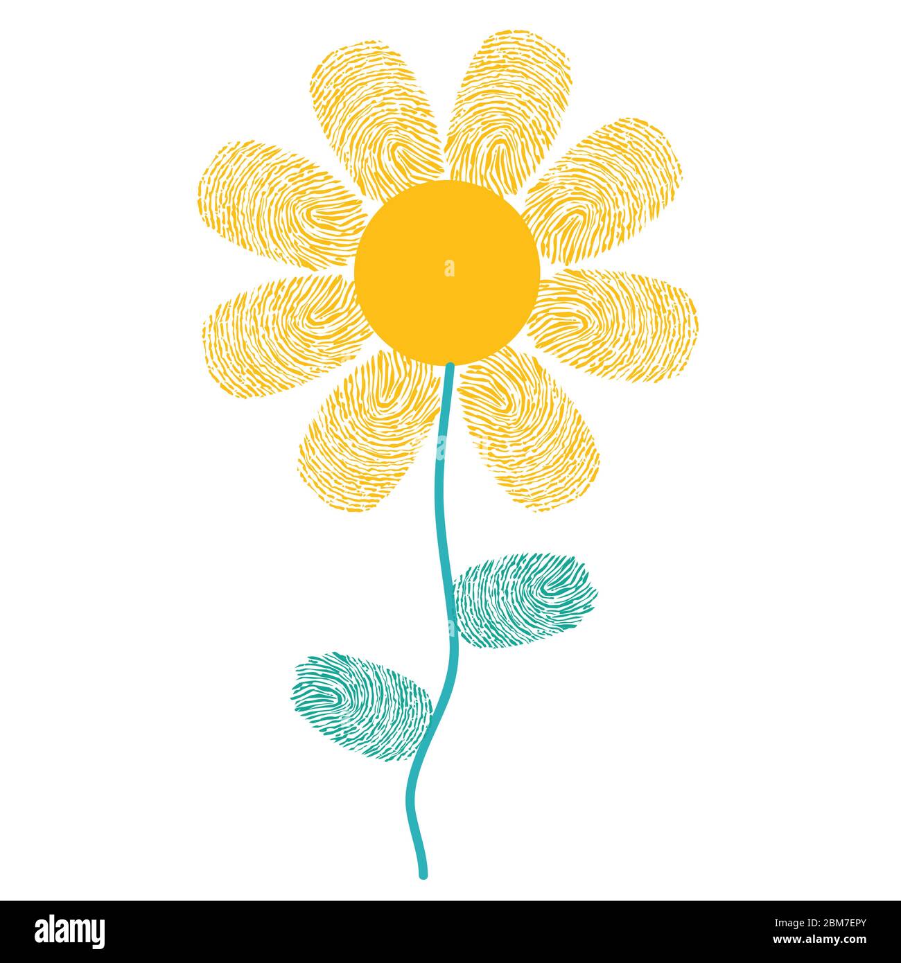 Flower with finger prints vector background Stock Vector Image & Art ...