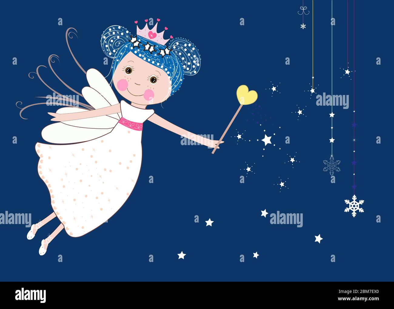 Cute snow fairy vector Stock Vector Image & Art - Alamy