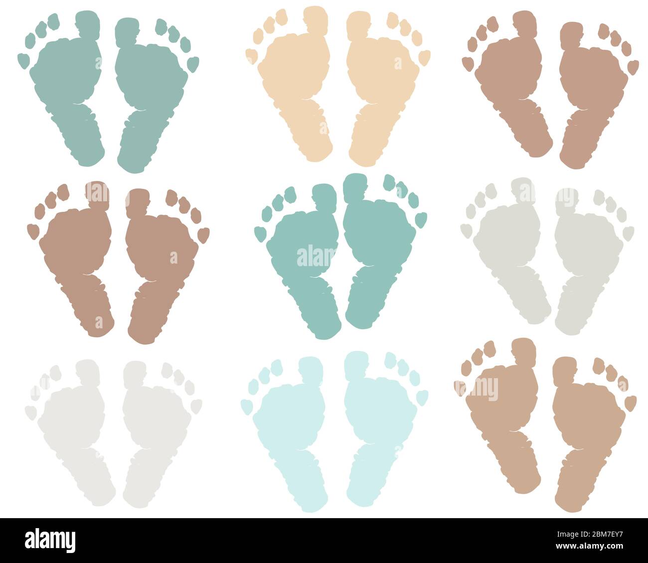 Baby foot print pastel coloured background Stock Vector Image & Art - Alamy