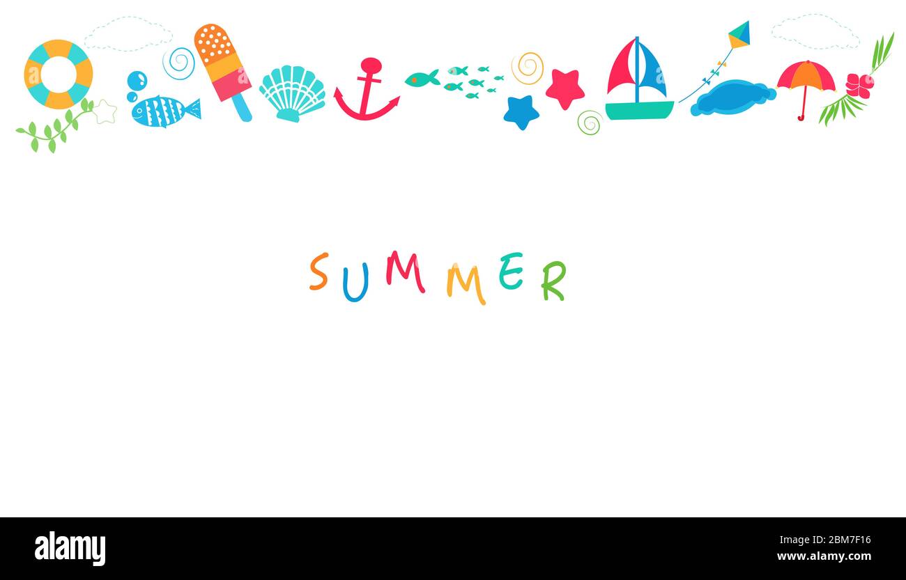 Summer time icon header background Stock Vector Image & Art - Alamy