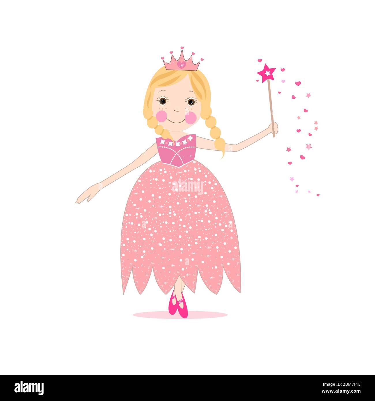 Little cute princess vector illustration Stock Vector Image & Art - Alamy