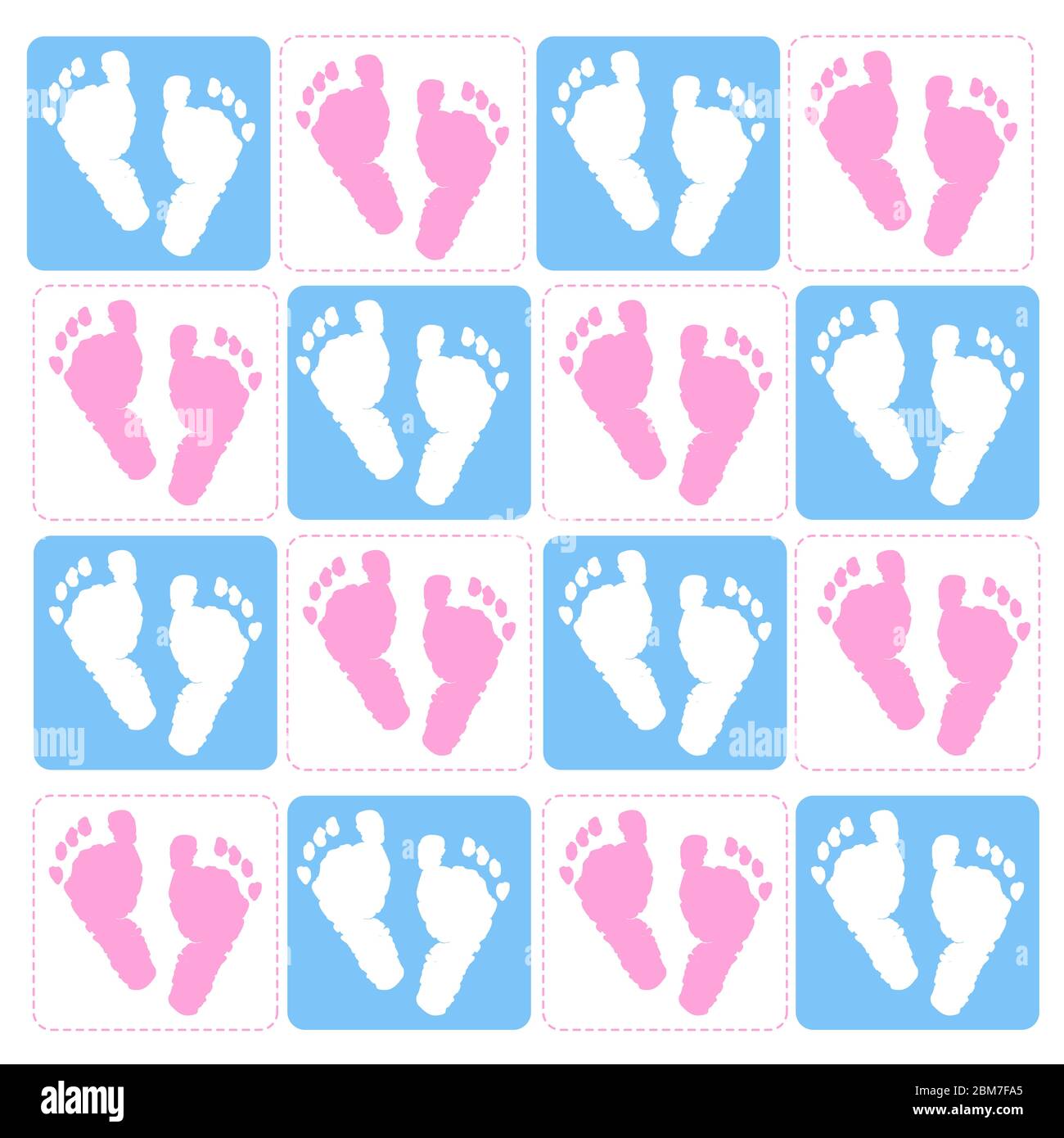 Blue Baby Feet Print