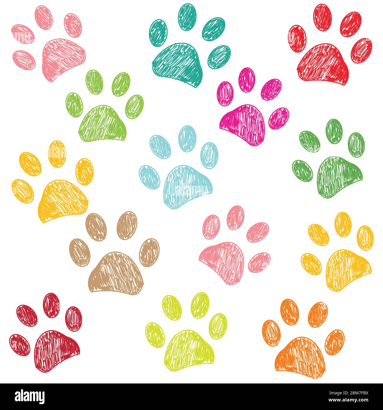 Colorful paw print Stock Vector Image & Art - Alamy
