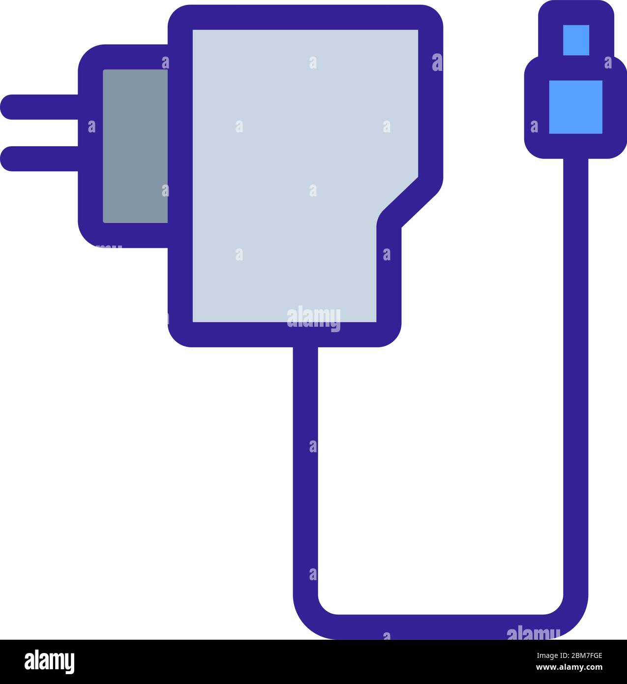 wired charger for phone icon vector outline illustration Stock Vector ...