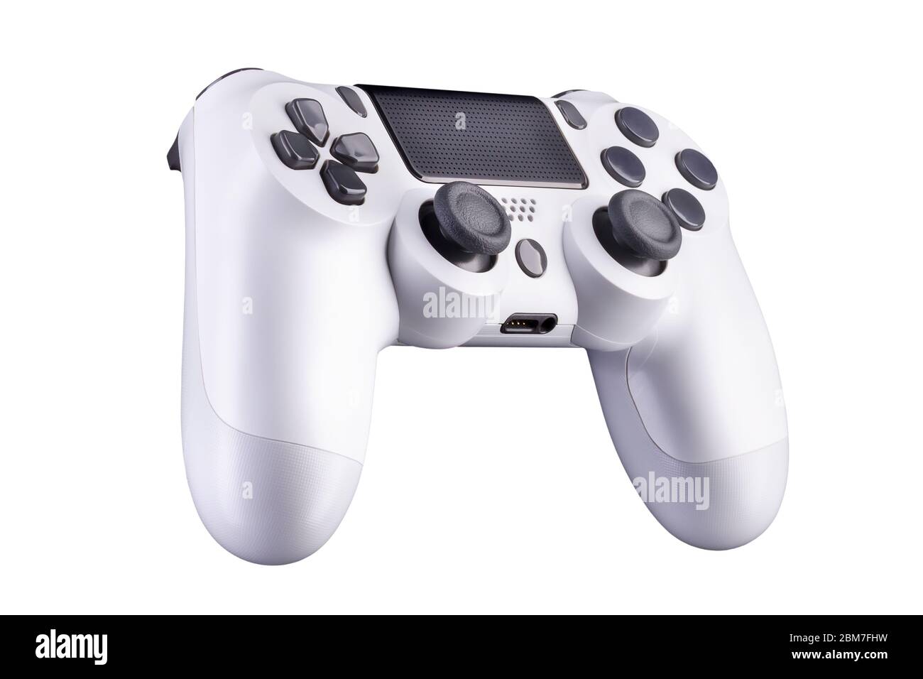 White video game joystick gamepad isolated on a white background Stock ...