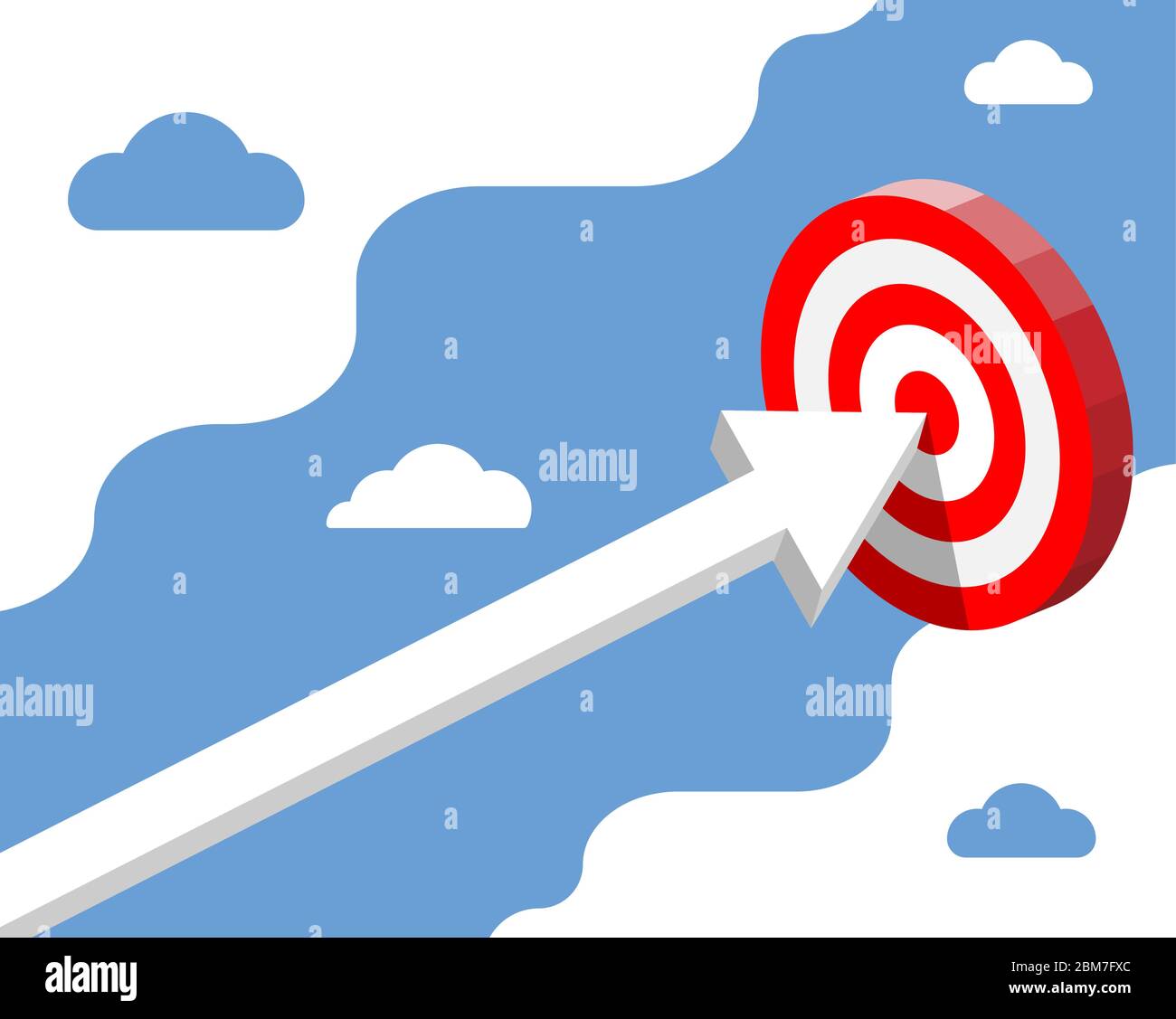 Target with arrow in center. Goal setting. Smart goal. Business target ...