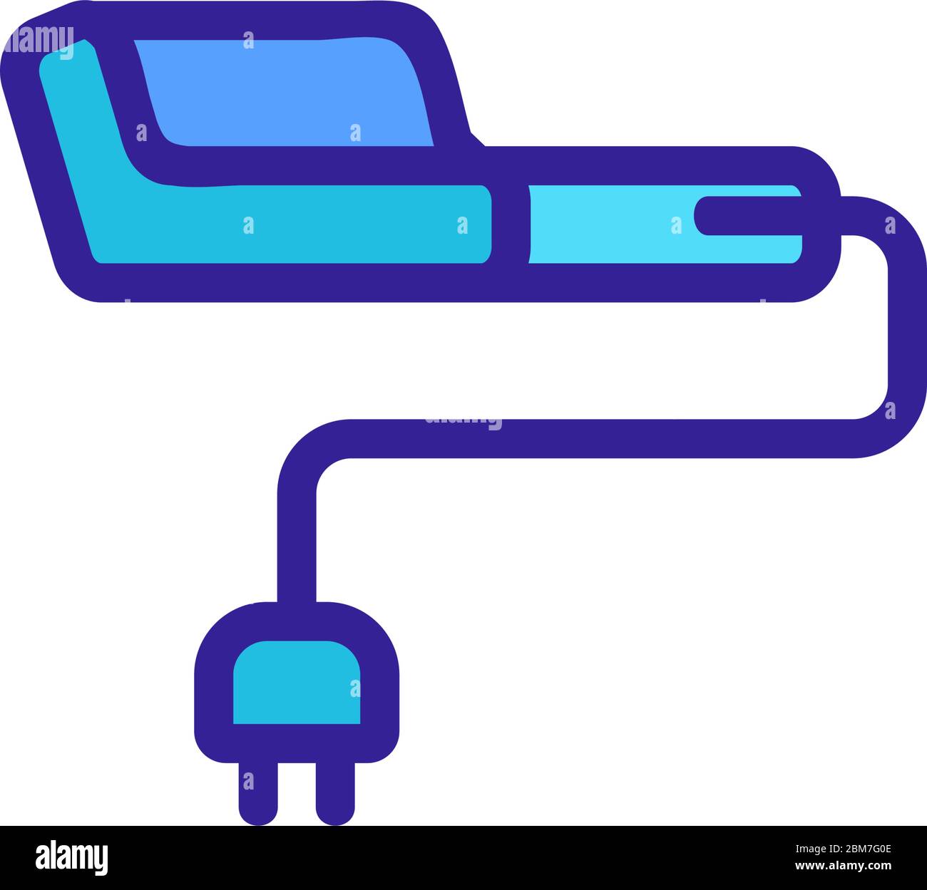 tangled charger wire icon vector outline illustration Stock Vector ...